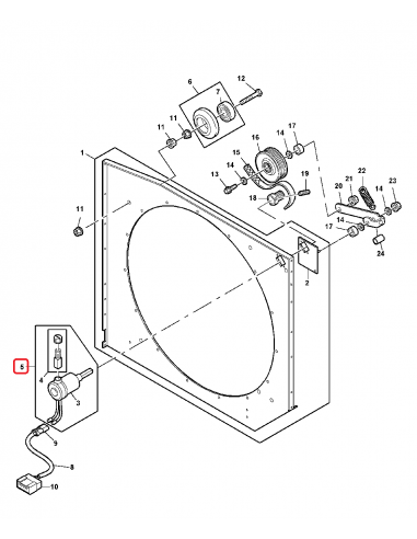 Electric Motor, Rotary Radiator Screen John Deere AZ46168