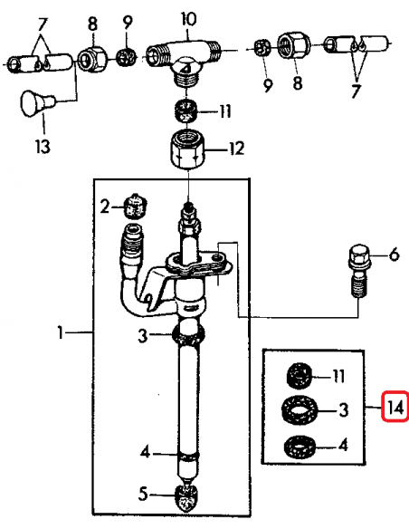 Kit O-Ring Injector John Deere R48000, R79605, R92352, RE64292, R500390