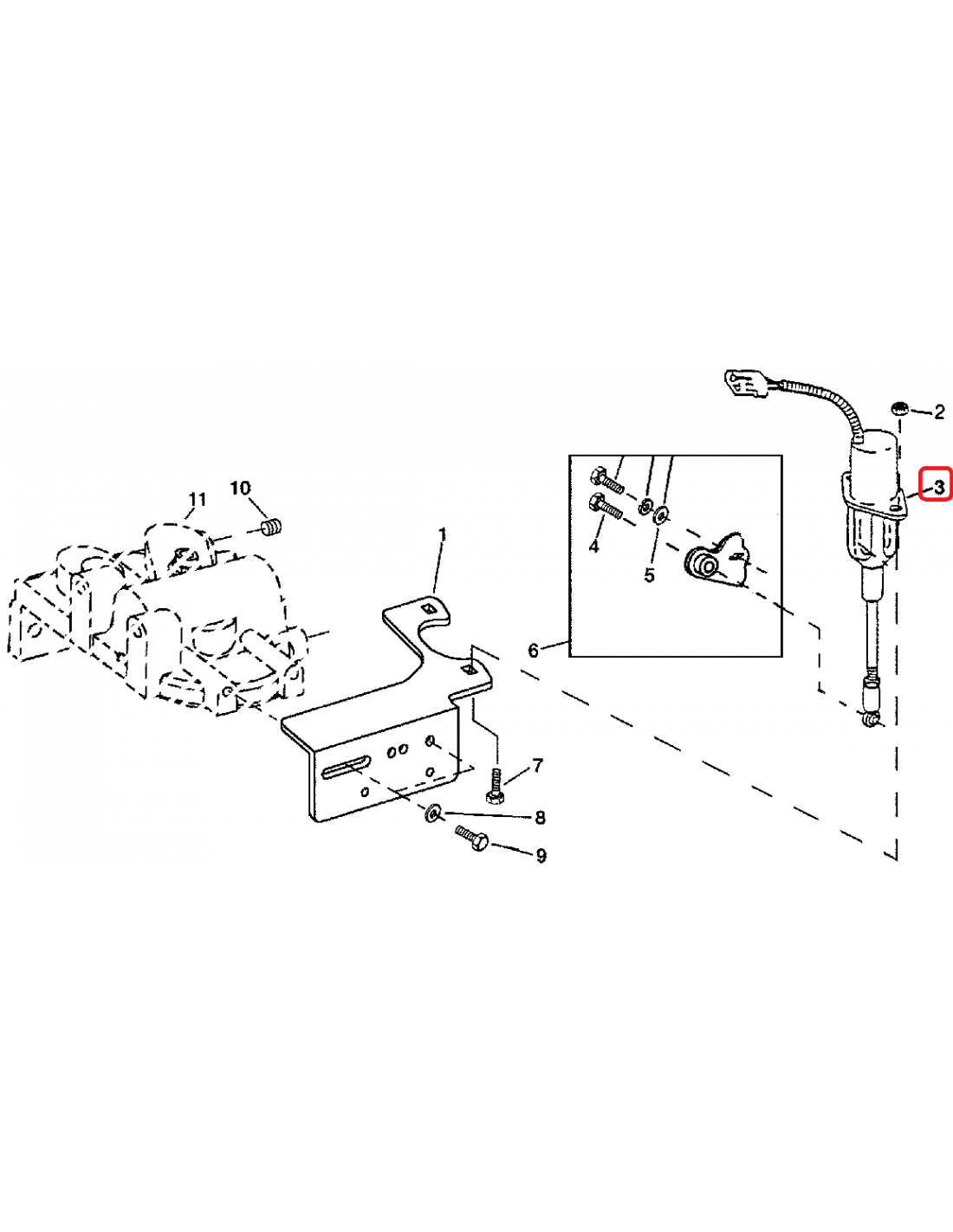 Solenoid, Injection Pump, Fuel Shut Off John Deere RE53507