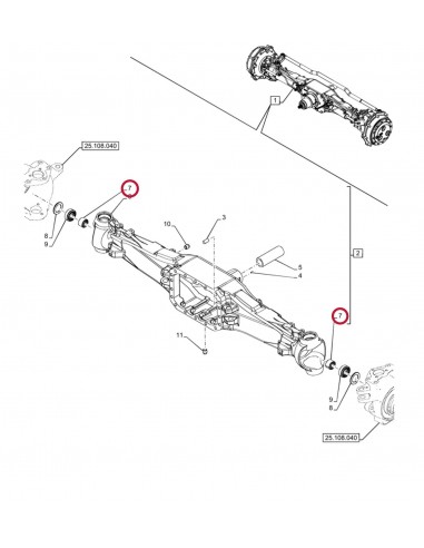 Bush Ø 42x46x28 mm Ford New Holland 5104199, 87525550