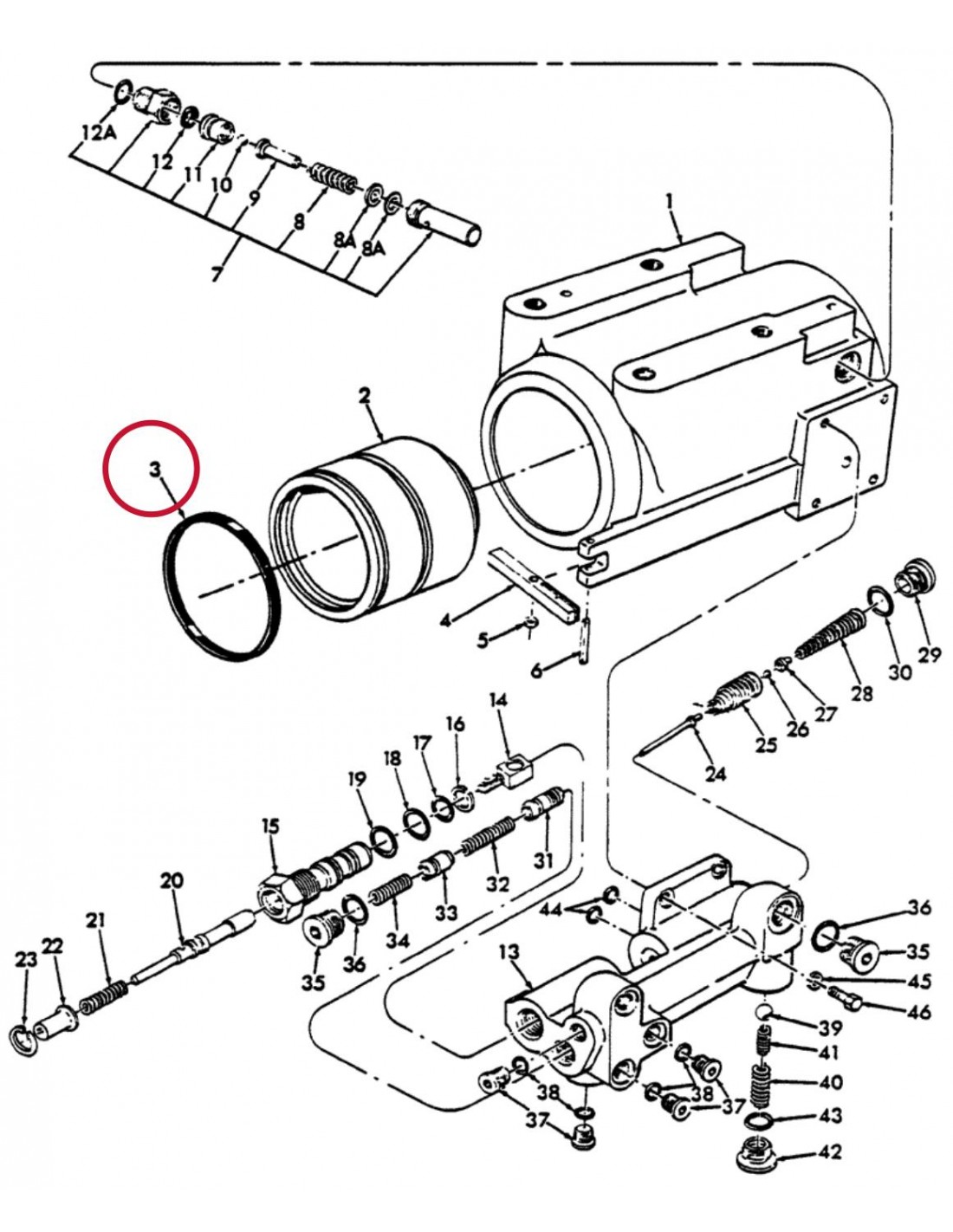 Seal, Hydraulic Lift Cylinder New Holland D8NNF870AA, 83912514