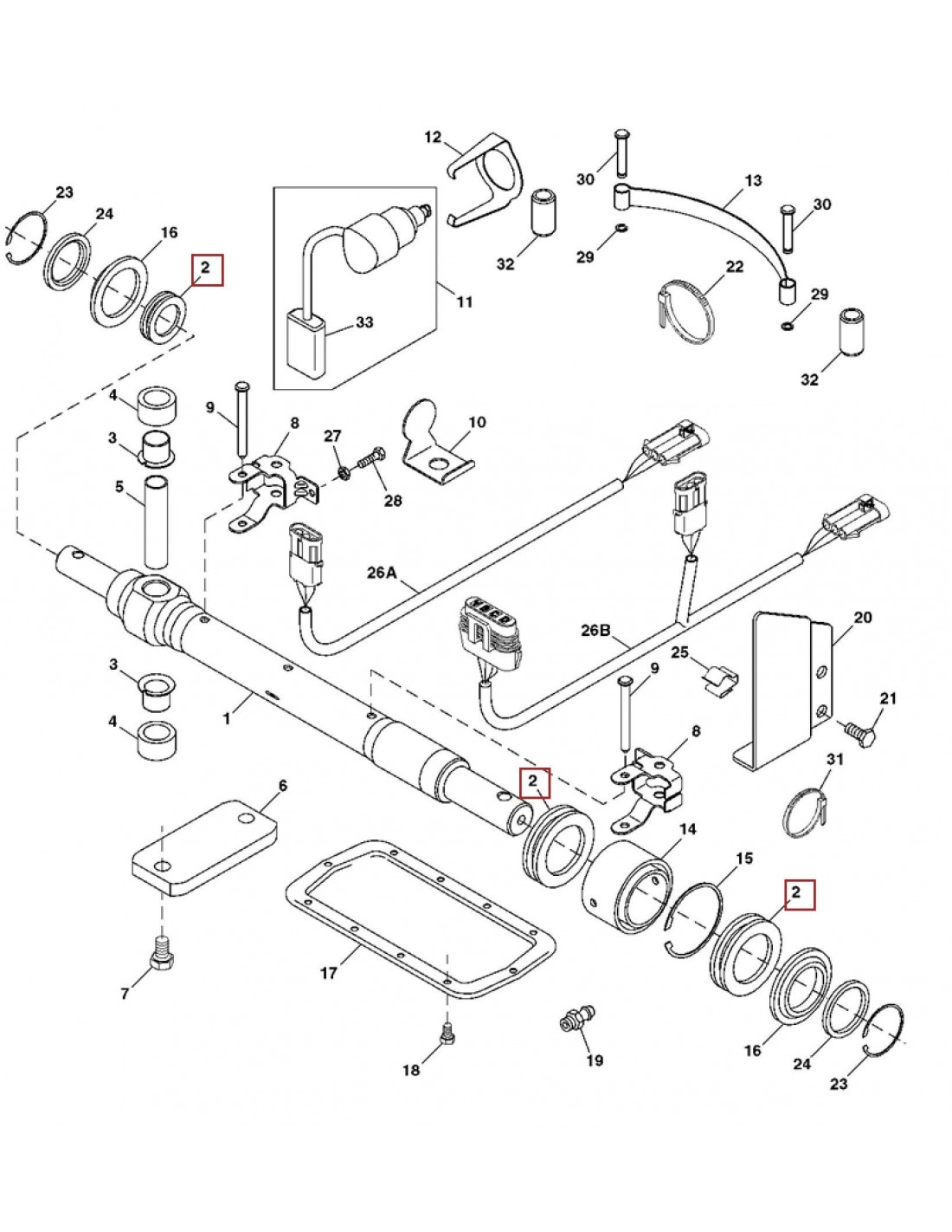 Inel Etansare Ax Ridicare Hidraulica 48x76x8 mm John Deere R108086