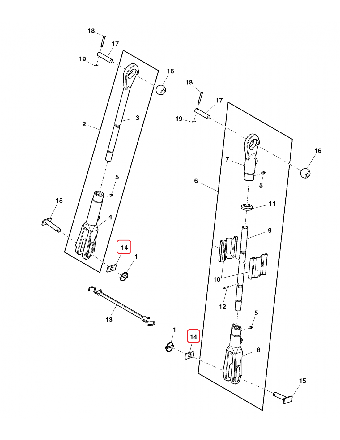 Plate, Lift Link Pin Ø 19 mm John Deere L156665, T26461, JXL156665