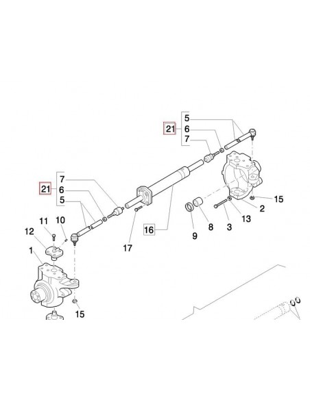 Tie Rod Assy 444 mm Cone Ø:19,9/22,3 - M18*1,5 RHT